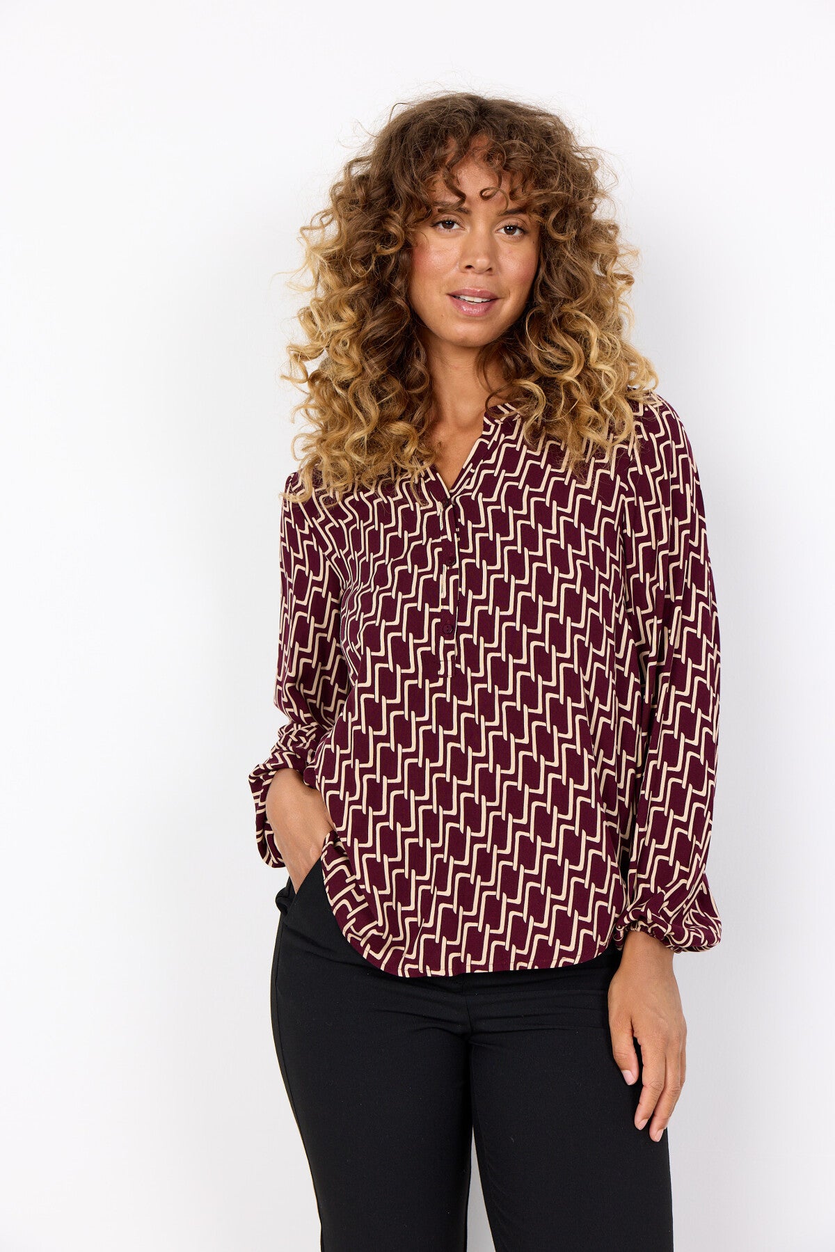 SC-VARLA 4 Bluse i Bordeaux fra soyaconcept | Soyaconcept.dk – soyaconcept.dk